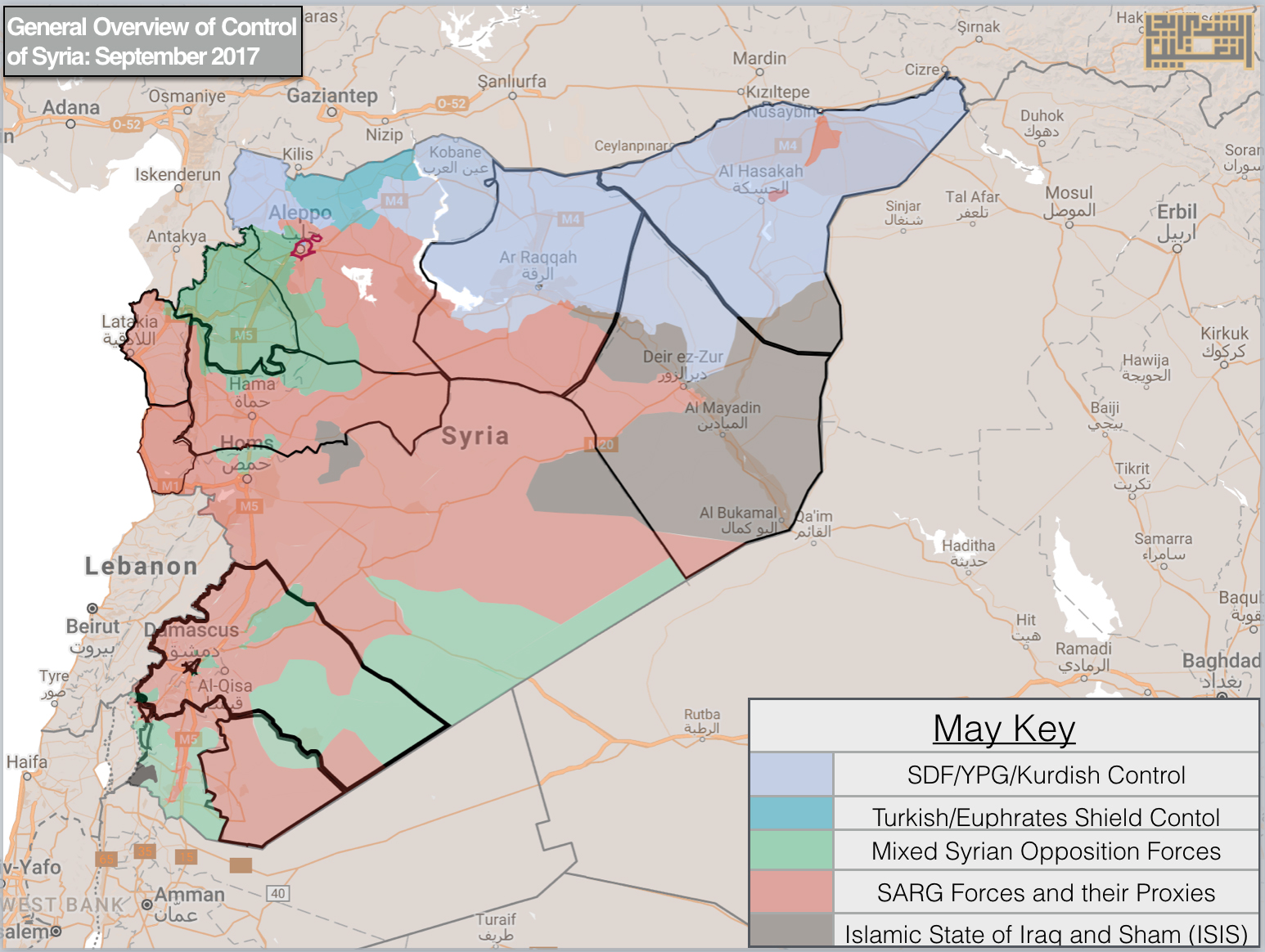 PDC Map Update: Syria September 2017 – People Demand Change Inc
